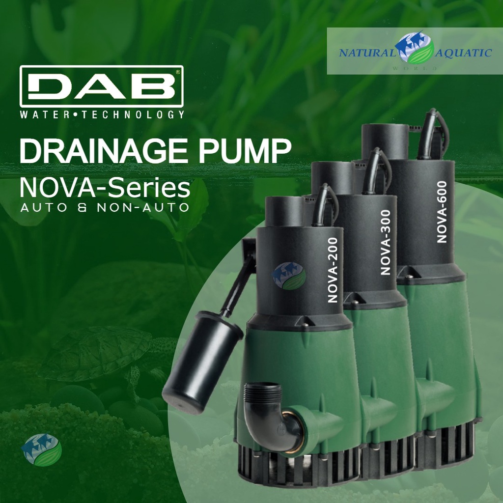DAB Nova Series Pump (Nova 200, Nova 300, Nova 600) Submersible Pump, Drainage Pump | Shopee ...