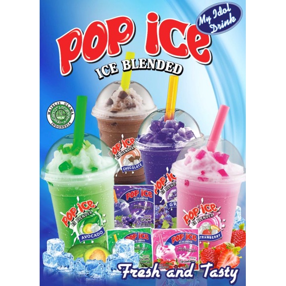 Pop Ice ES Blender Aneka rasa Shake Powder 1pcs @ Box (5 pcs) | Shopee ...
