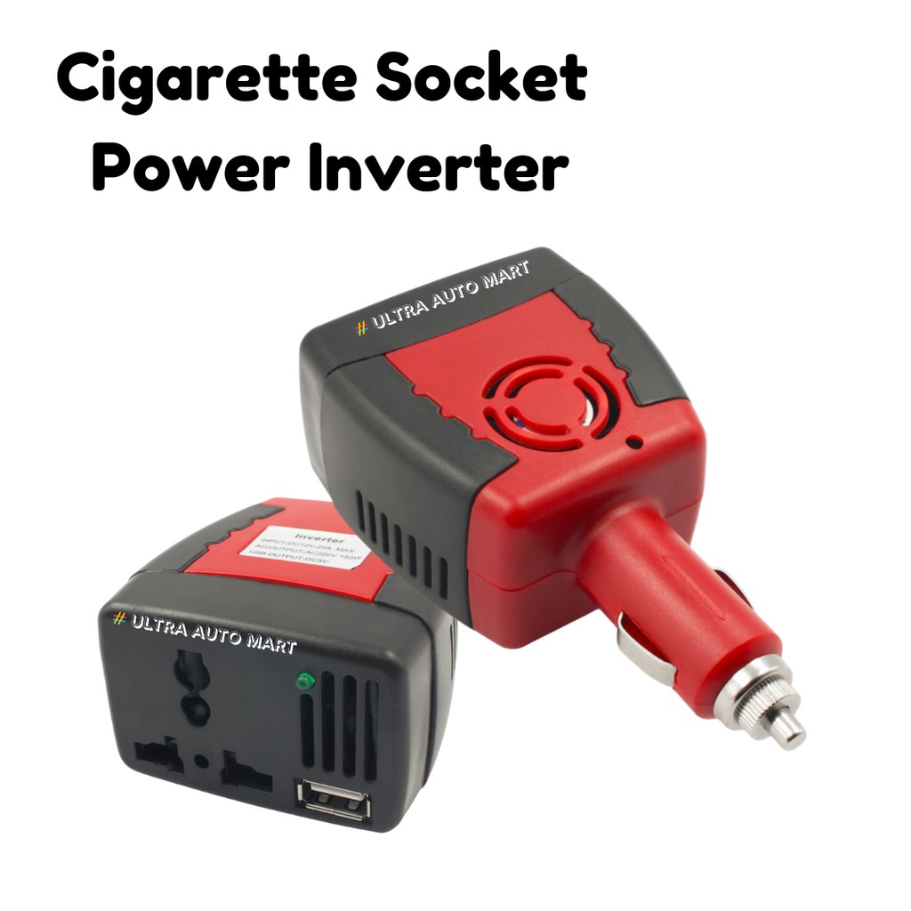 Cigarette lighter Power Supply 150W 12V DC to 220V AC Car Power Inverter Adapter with USB Charger Port Shopee Malaysia