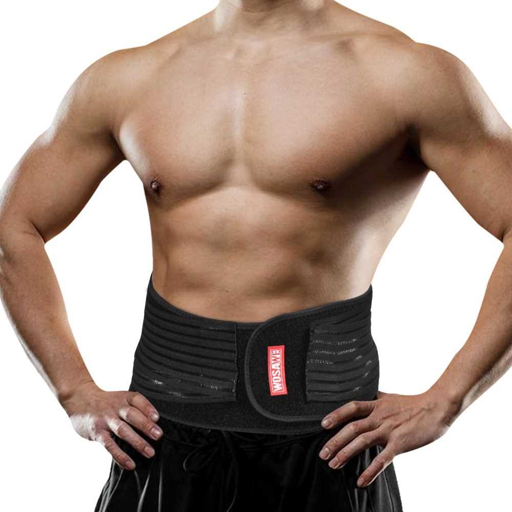 Lumbar Waist Support Lower Back Brace Exercise Body Shaper Gym Fitness ...