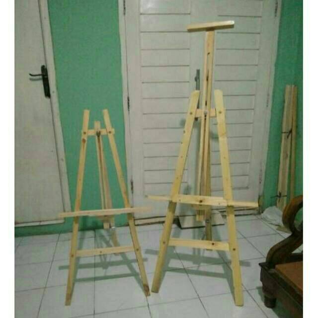 KAYU Standing Frame Premium Size (Right)/Wooden Tripod | Shopee Malaysia