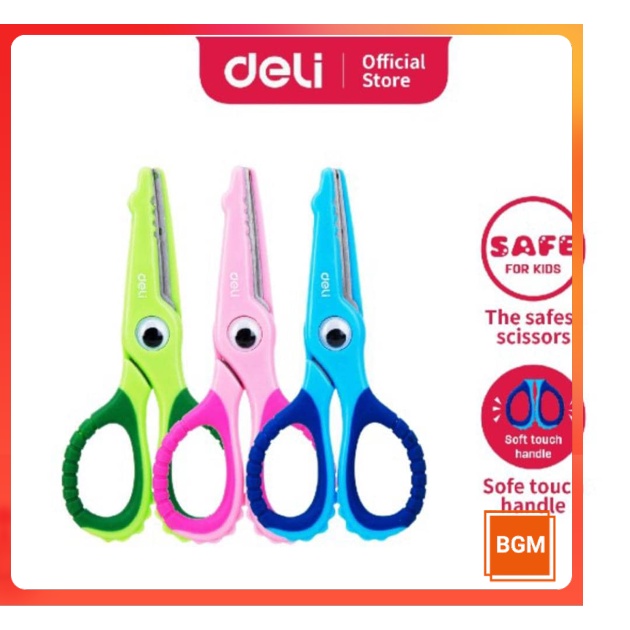 [Ready Stock] Deli Stainless Steel Blade School Scissors E6071 | Shopee ...