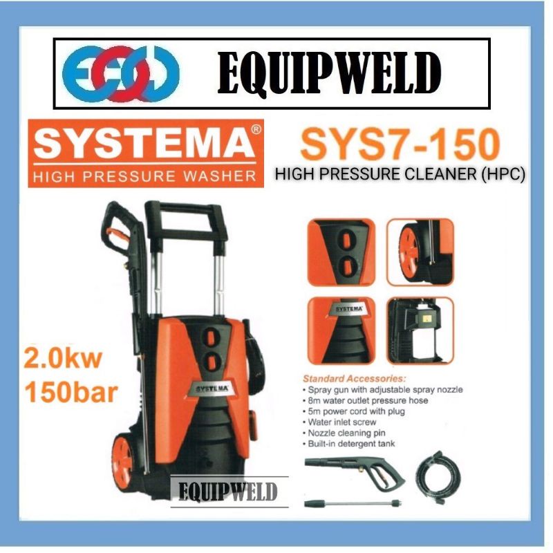 SYSTEMA SYS7-150 HIGH PRESSURE CLEANER 2.0KW 150BAR | Shopee Malaysia