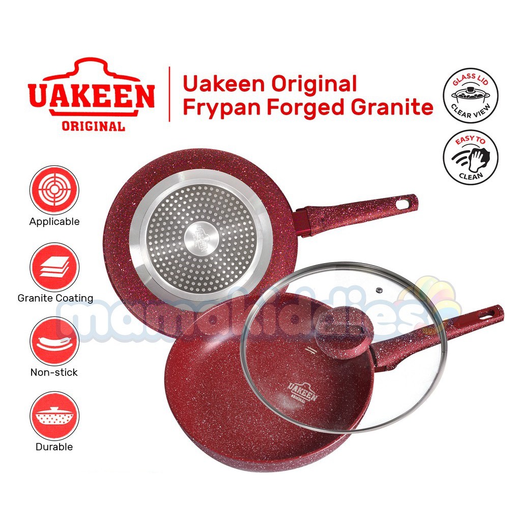 (MINOR DEFECT) 28CM Deep Frying Pan Without Lid Uakeen Original Forged ...