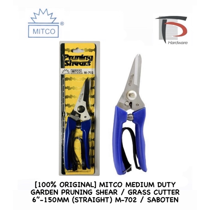 [100% ORIGINAL] MITCO MEDIUM DUTY GARDEN PRUNING SHEAR / GRASS CUTTER 6 ...
