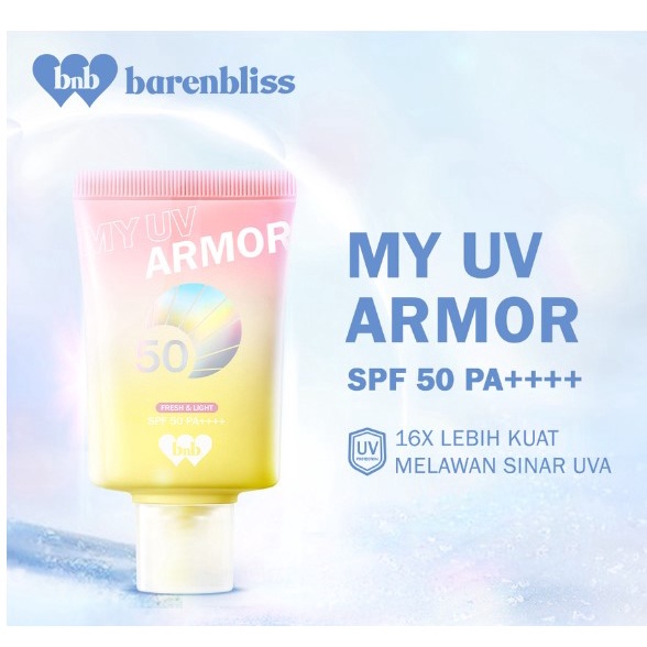 Bnb BarenBliss My UV Armor SPF 50 PA+++ - Face Sunscreen gel Moisturizer 100%ORI SPF50 PA ...