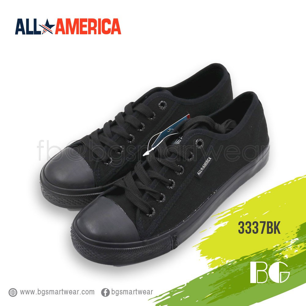 [BG] All America Black Shoes - Unisex - Lace Up 3337 | Shopee Malaysia