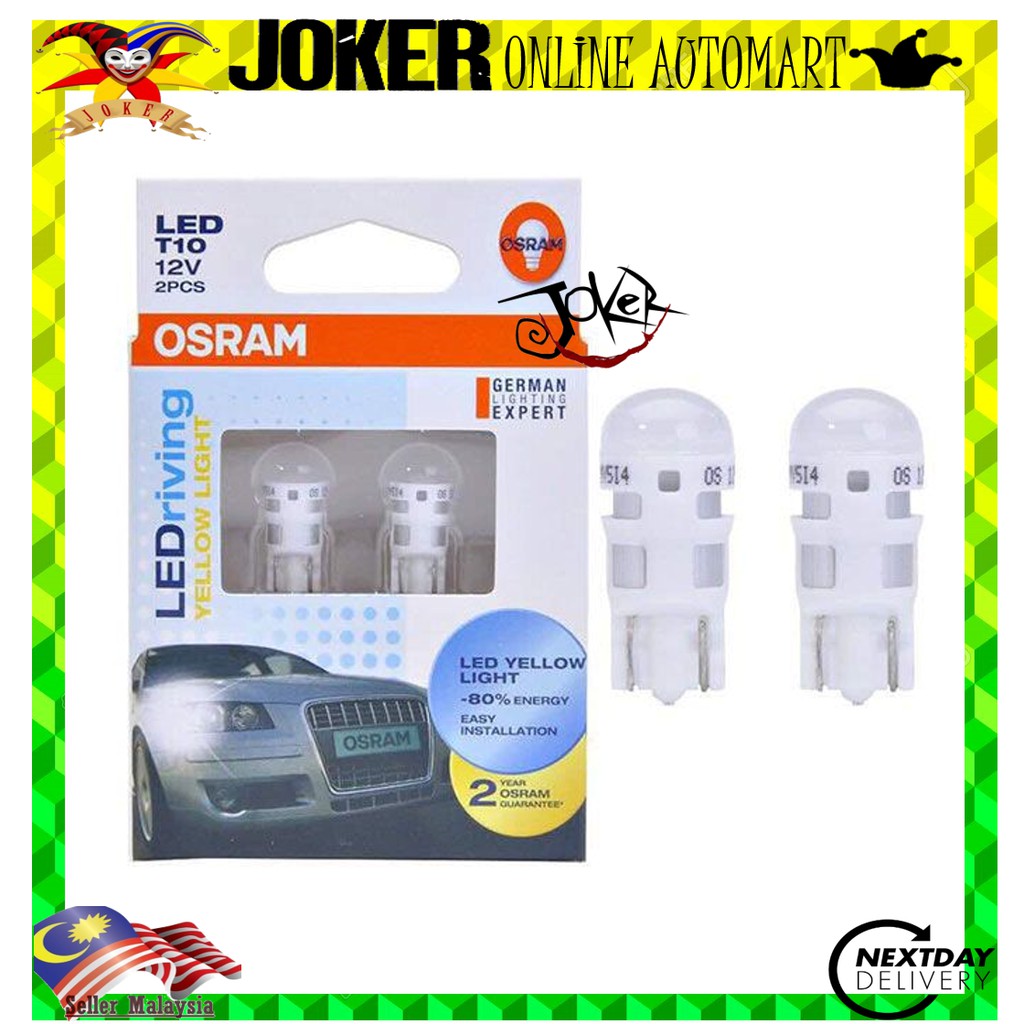 ORIGINAL Osram T10 W5W Sky White LED 4090 6700K 12V Myvi Axia Alza Viva ...