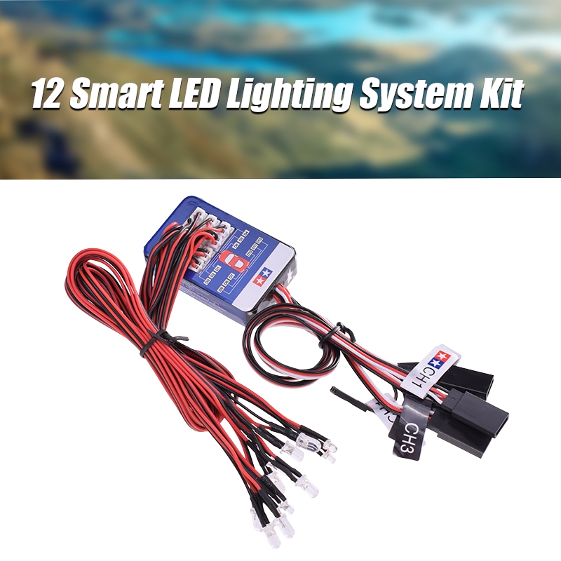 RC Lighting System 12 LED Steering Brake Simulation Lights for 1/10 ...