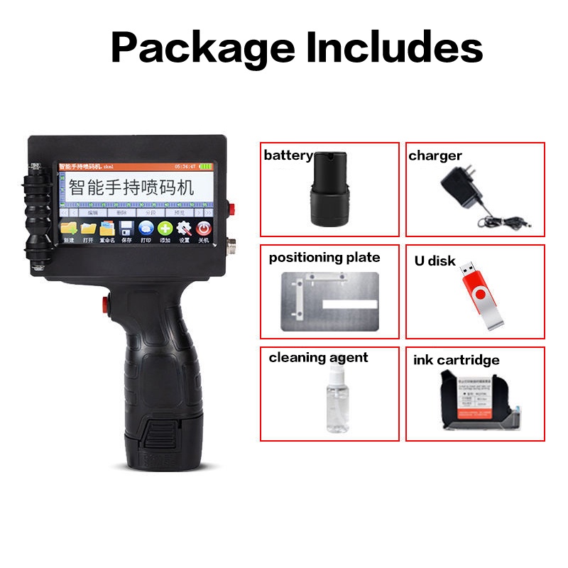 Hand-held Inkjet Printer To Print Production Date. Small Automatic Bottle Cap Food Packaging Bag ...