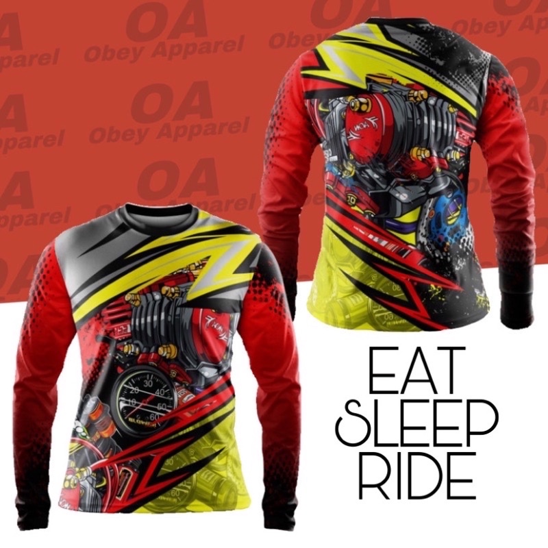 Eat Sleep Ride Sublimation Tshirt | Baju Ride | Baju Konvoi | Baju ...