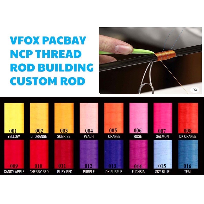 VFOX NCP Thread Tali Benang 100YDS Rod Winding Custom Jigging Assist ...