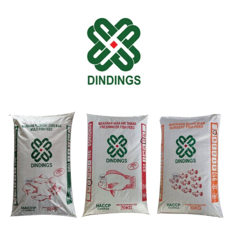 Dindings 9105, 9202, 9803, 5901 Makanan Ikan Tilapia Air Tawar 20kg ...