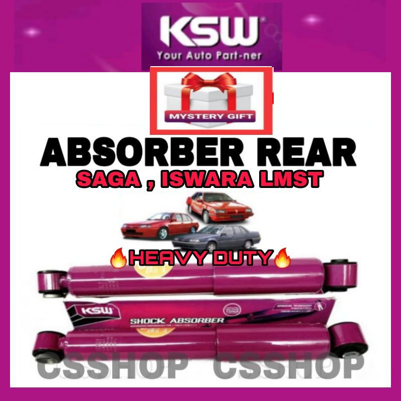 Proton Saga Iswara KSW Rear(belakang) Gas Absorber Heavy Duty Twin ...