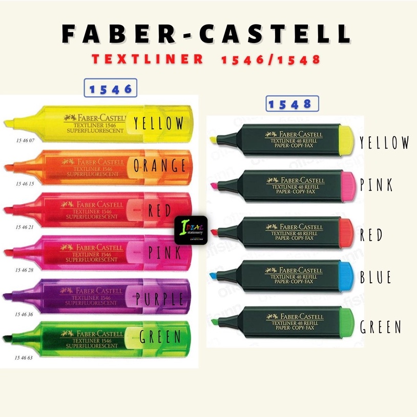 Faber-Castell Highlighter Textliner 1546 / 1548 (per pc) | Shopee Malaysia