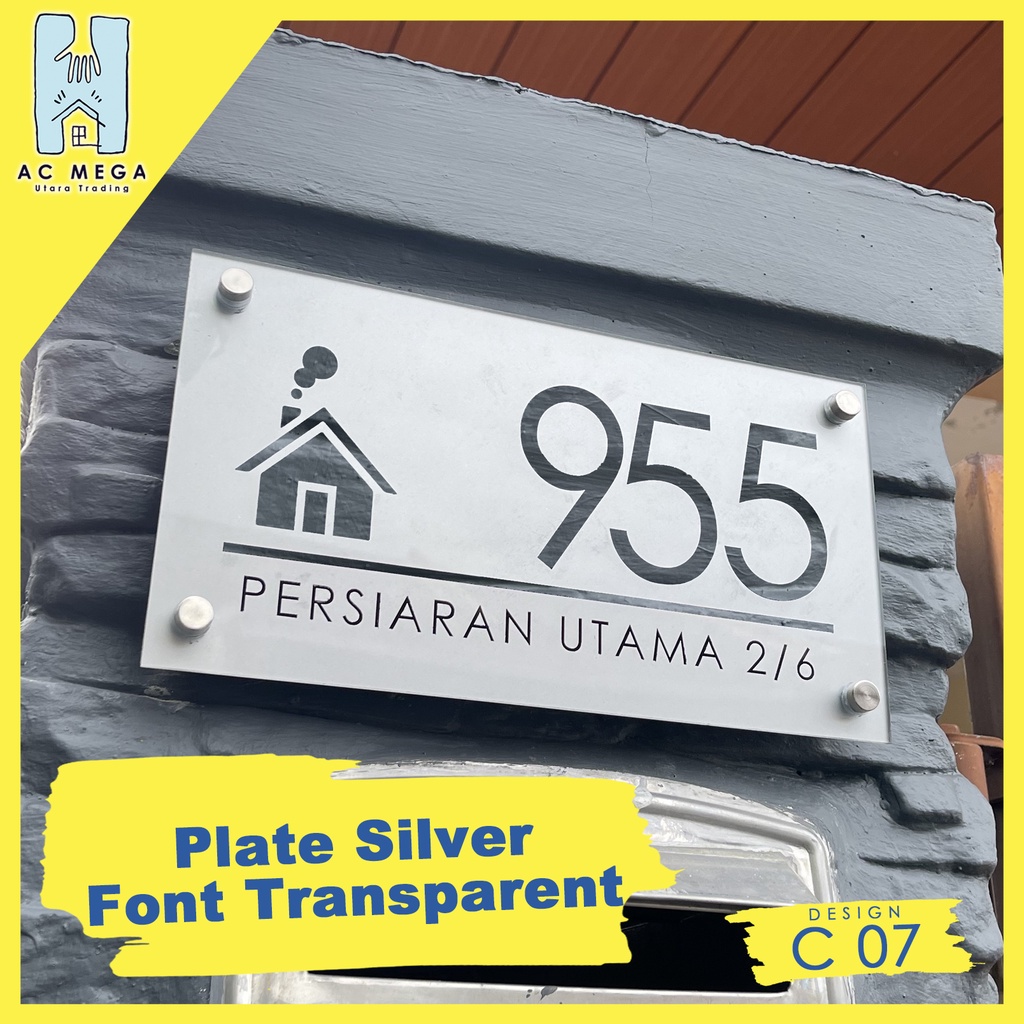 SILVER EDITION - House Number Exclusive | Number Rumah | sign plate ...