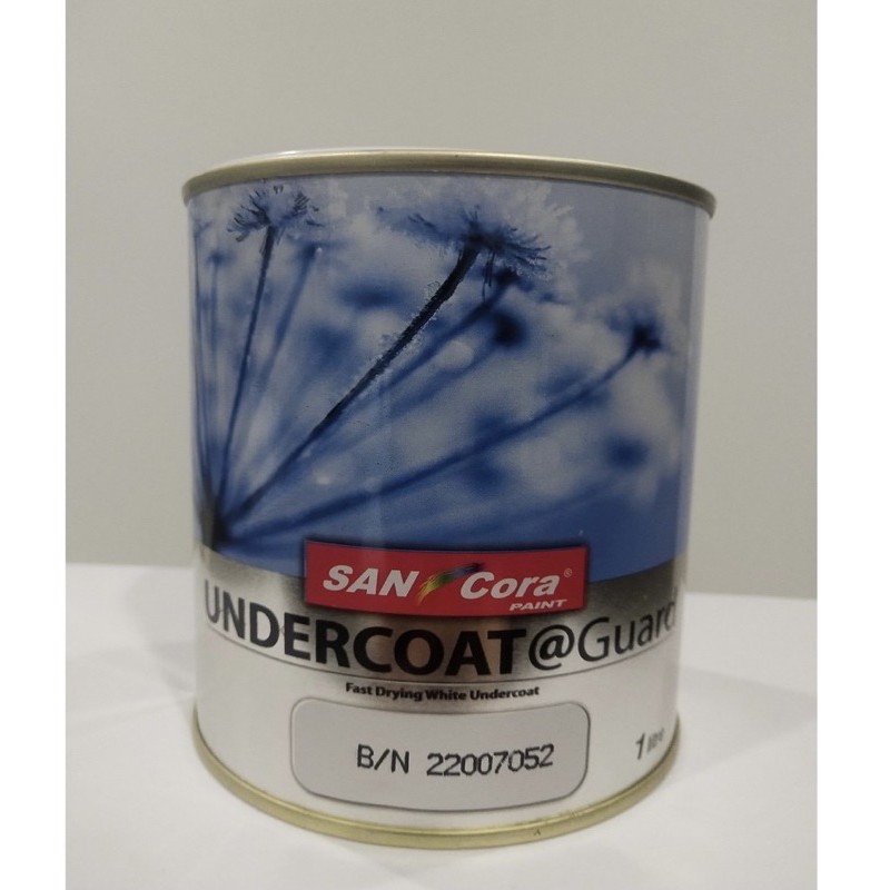 1L SANCORA@GUARD Metal & Wood UNDERCOAT Cat Alas KAYU & BESI WHITE ...