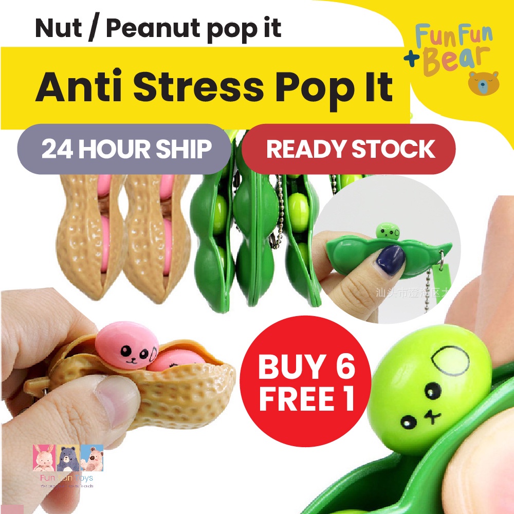 1pcs Squishy Edamame Toy Pop It Fidget Squishy Squeeze Peanut Bean ...