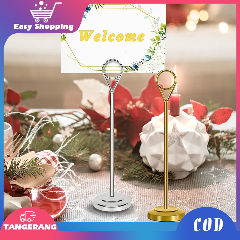 Stainless Table Number Pole Menu Stand Table Number Holder Stand ...