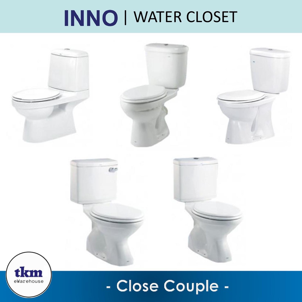 INNO CLOSE COUPLE TWO PIECE WATER CLOSET WC SINGLE / DUAL FLUSH LEVER ...
