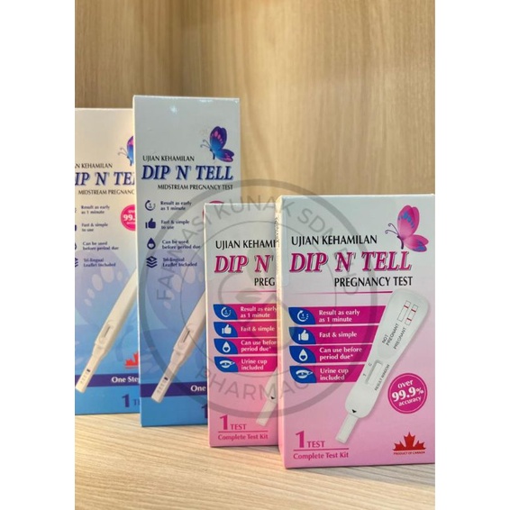 Dip 'N' Tell Pregnancy Test 1'S ( Ujian Kehamilan)/ Midstream One Step ...