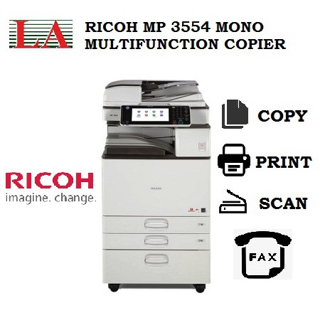 RICOH MP 3554 MONO MULTIFUNCTION COPIER MACHINE FOR RENTAL | Shopee ...