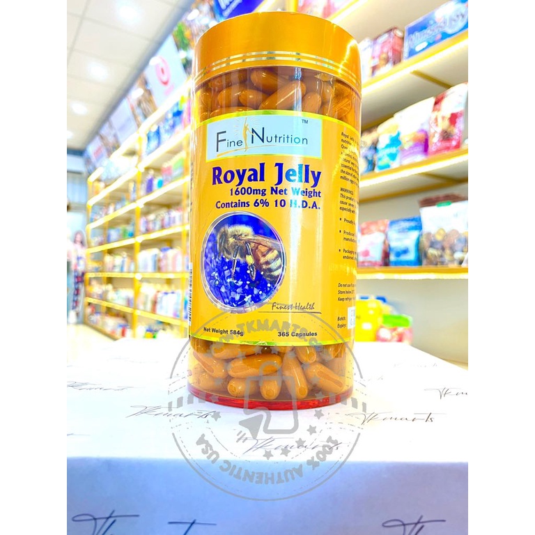 Fine Nutrition - Royal Jelly 1600MG (Royal Jelly 365 Tablets) | Shopee ...