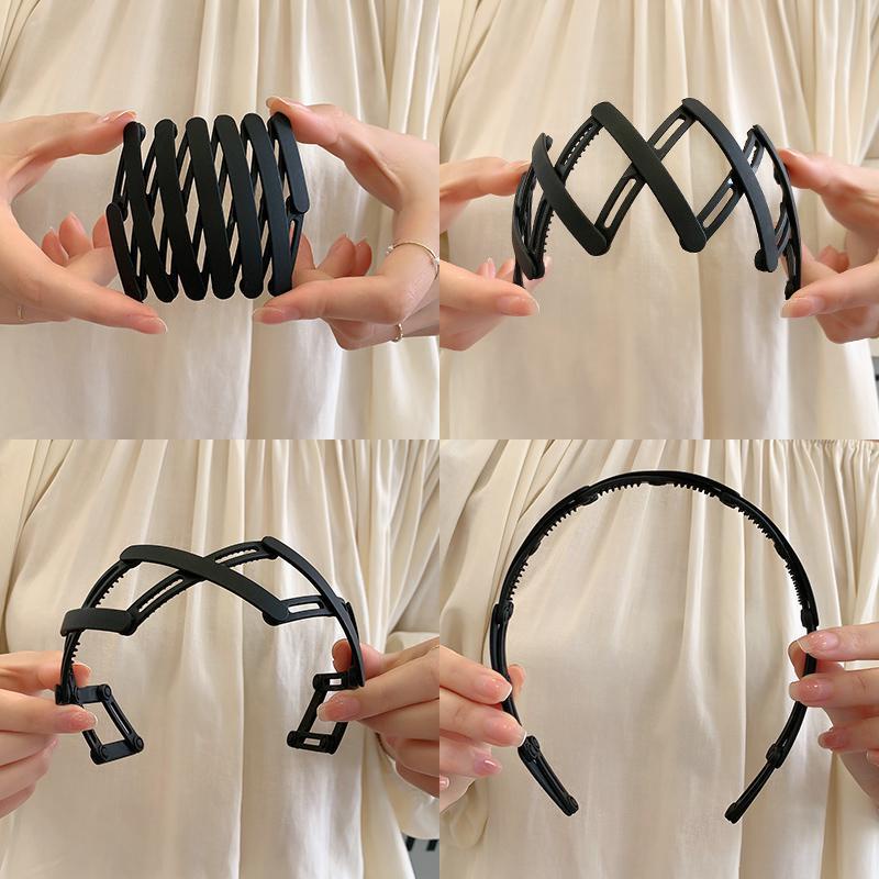 Telescopic Headband Portable Folding Hairband Women Magic Retractable ...