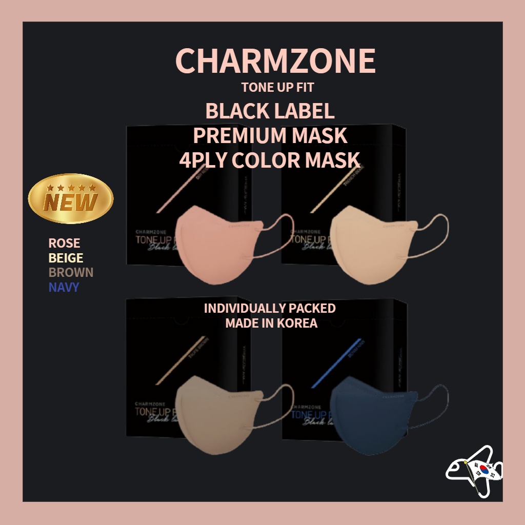 CHARMZONE Tone Up Fit Black Label Premium Mask/4Ply Color Mask/Jangnara ...