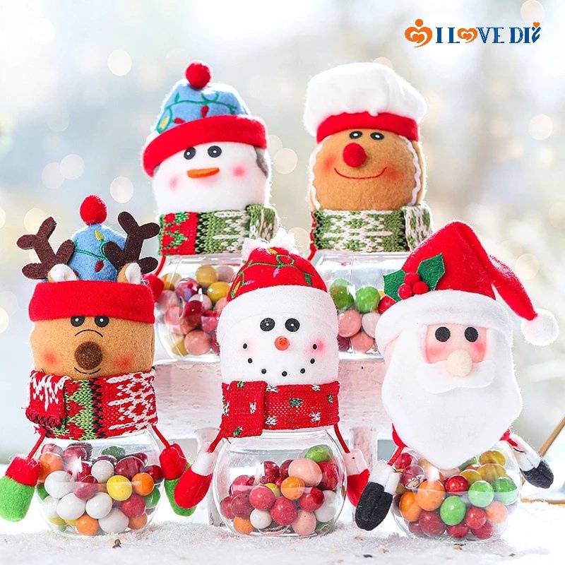 Creative Santa Claus Candy Can/ Snowman Elk Hanging Hand Chocolate ...