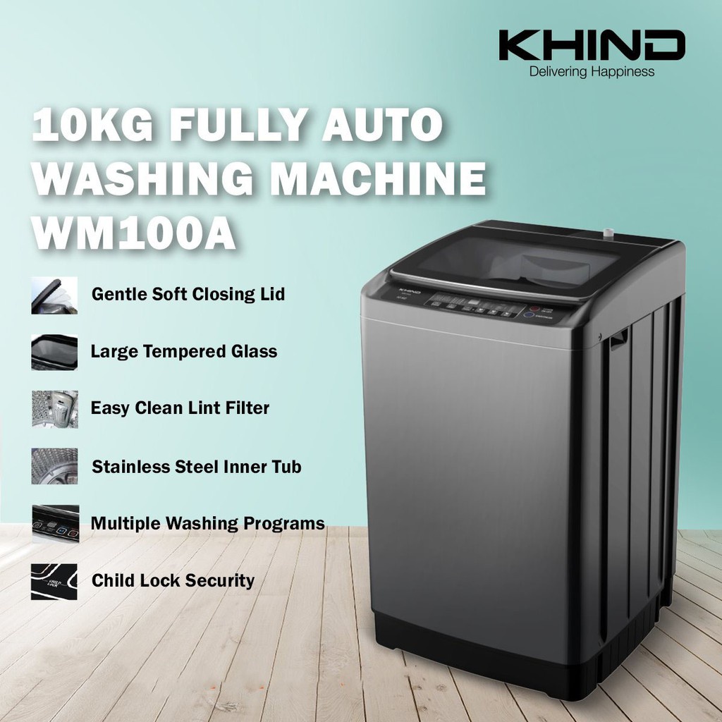 KHIND FULLY AUTO WASHING MACHINE WM70A (7KG) WM80A (8KG) WM100A (10KG ...
