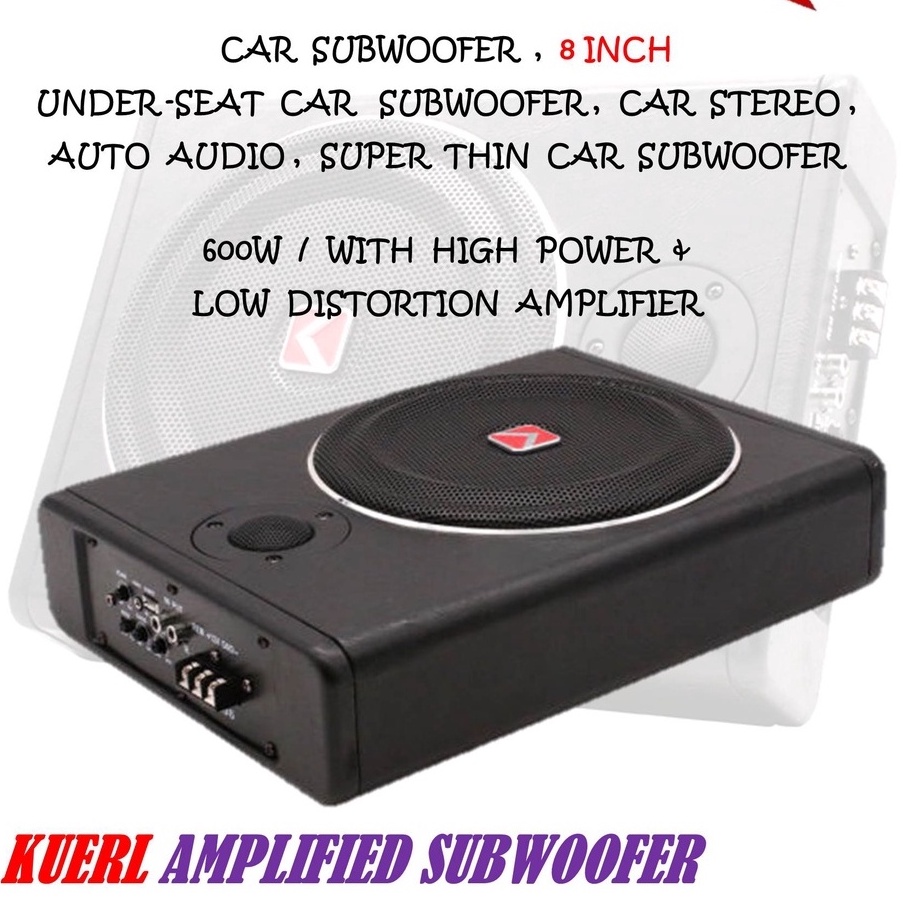 KUERL / cool and le 8 inch car ultra-thin subwoofer car audio 600w ...
