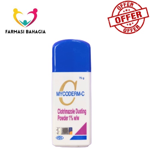 [ Exp 7/2027 ] MYCODERM-C CLOTRIMAZOLE DUSTING POWDER 75G | Shopee Malaysia