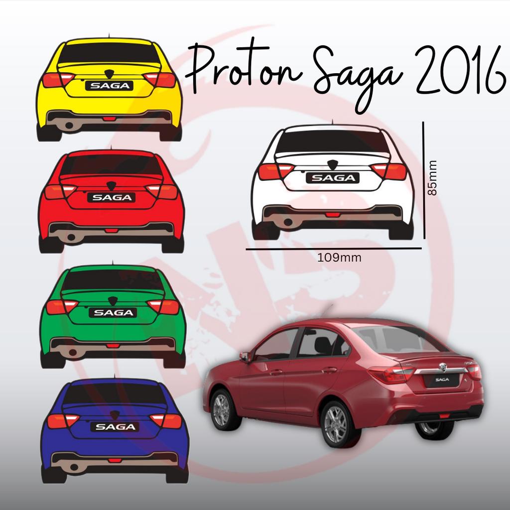 Proton Car Model Sticker （ Noplat） Iswara/Wira/Saga/Waja/Exora/Saga2016 ...