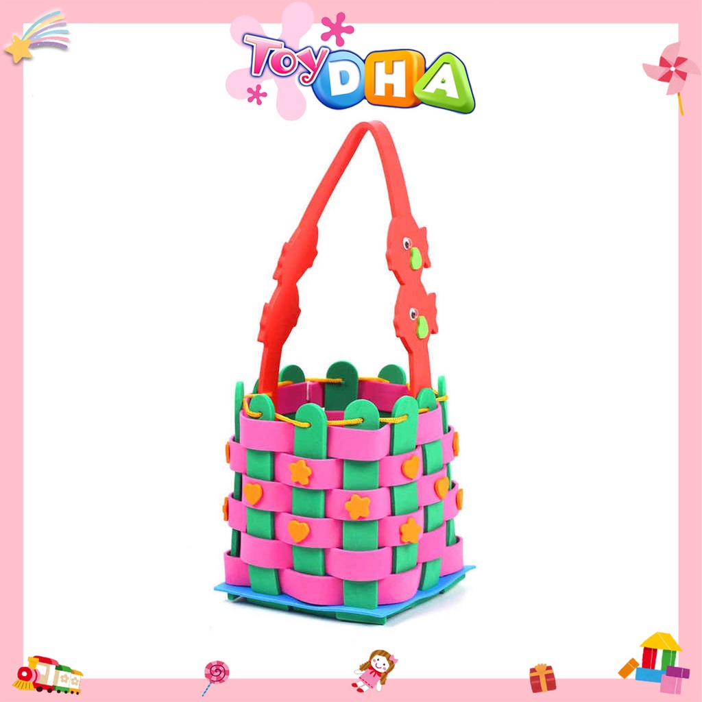 DIY EVA Form Handicraft Red Cross Basket (HQ7001) Kids Foam Woven ...