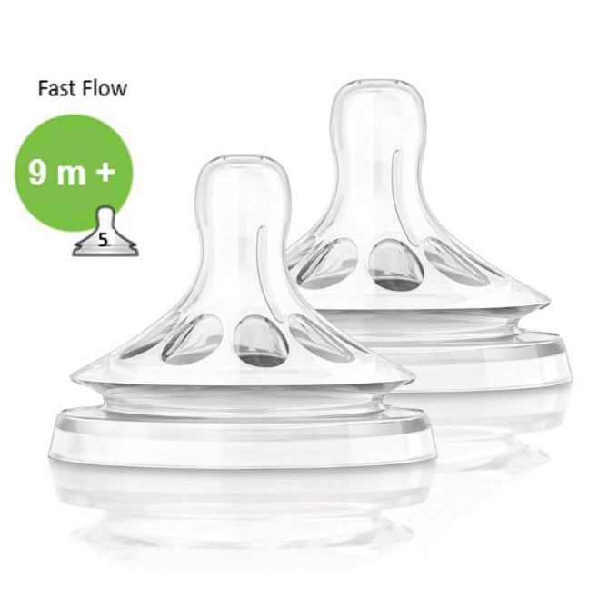 AVENT TEAT NATURAL FAST FLOW 9M+ Extra Soft Teats | Shopee Malaysia