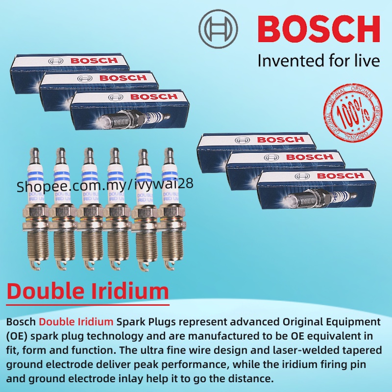 BOSCH Spark plug Double Iridium Alphard V6 MNH10 Harrier V6 MCU30 MCU10 ...