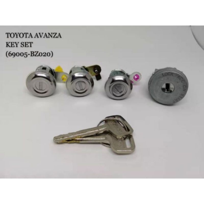 TOYOTA AVANZA KEY SET ASSY WITH STARTED KEY SWITCH KEY KUNCI LOCK SET ...