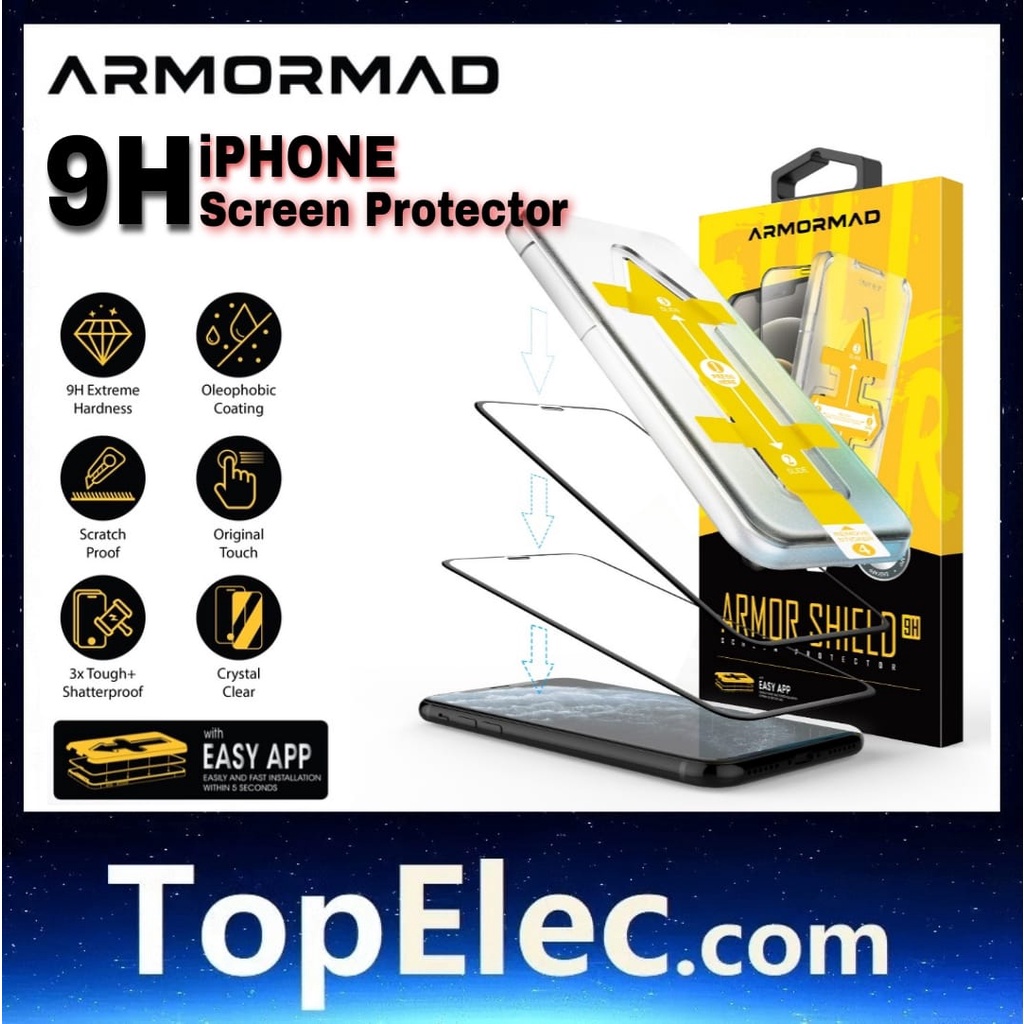 ARMORMAD iPhone 15 |16 pro max plus Screen Protector Armor Shield 9H ...