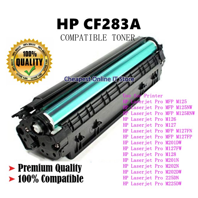 {COMPATIBLE} HP CF283A BLACK TONER CARTRIDGE FOR HP Laserjet Pro MFP ...