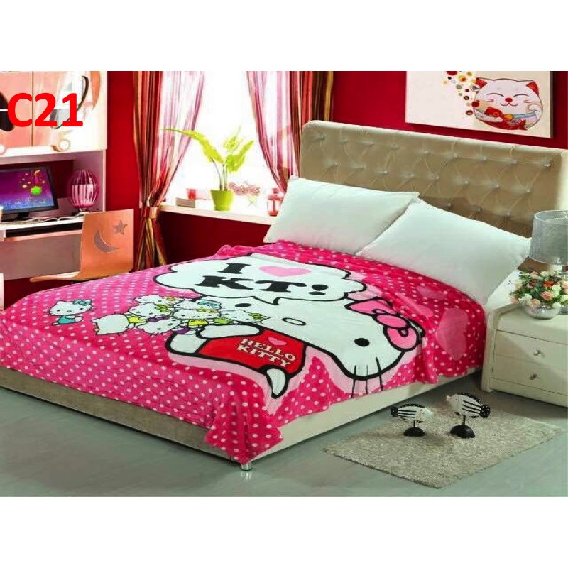 🎁FREE SPECIAL GIFT🎁 Selimut CARTOON QUEEN SIZE 180cm x 200cm BLANKET ...