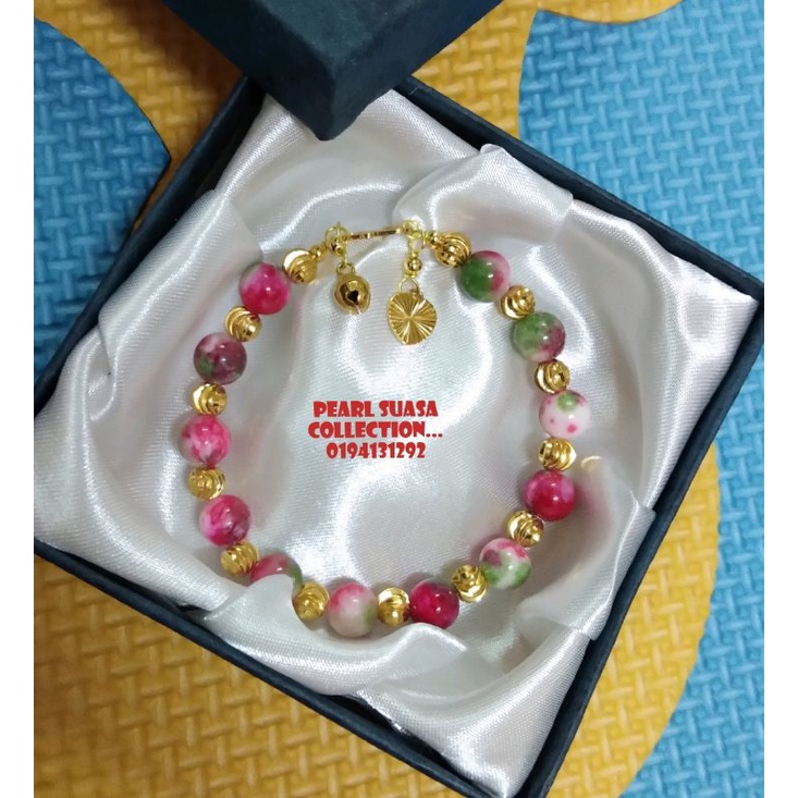 🔥 MURAH 🔥 Gelang Tangan Batu Jed Asli Emas Suasa💫 | Shopee Malaysia