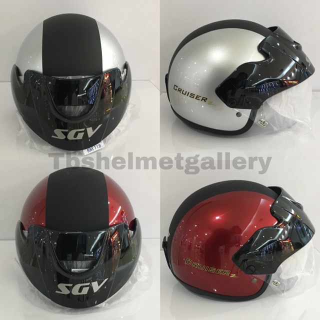 SGV CRUISER VISOREX (Maroon/Silver) | Shopee Malaysia