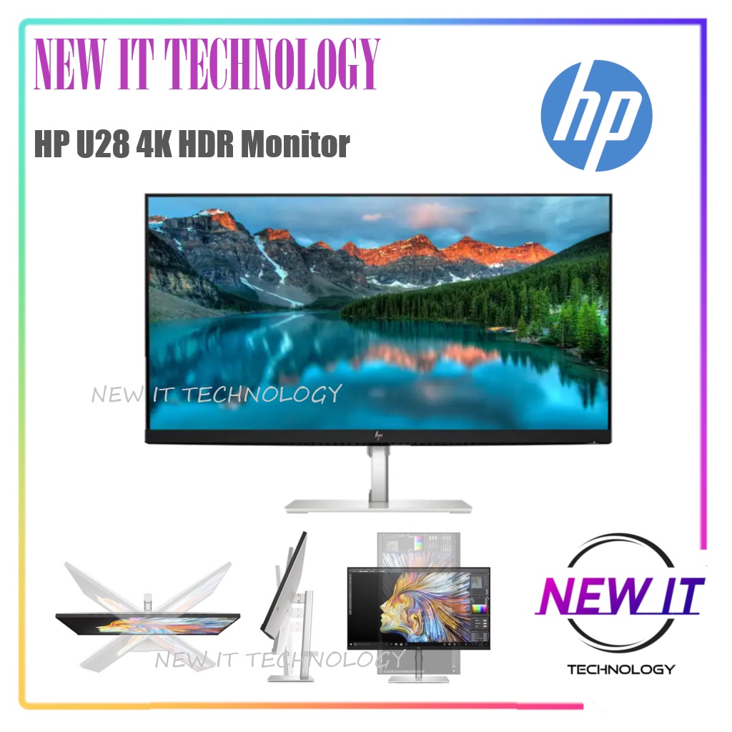HP Monitor U28 4K HDR 28" Monitor - IPS/ 4K UHD/ 4MS GtG/ 60Hz ...
