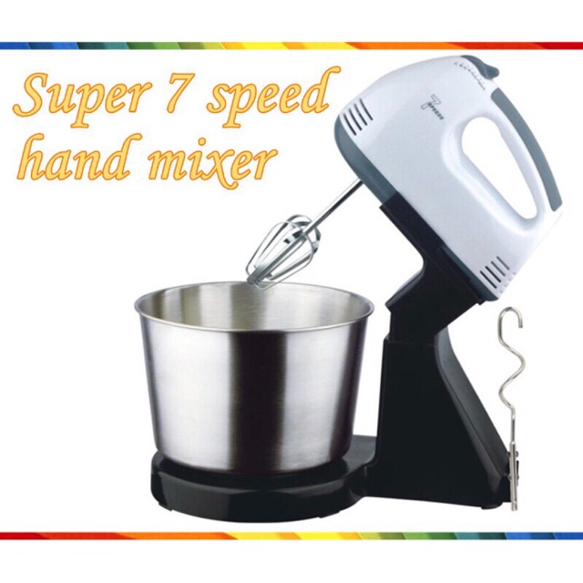 Super 7 Speed Hand Mixer Portable Baking Hand Mixer With Detachable ...