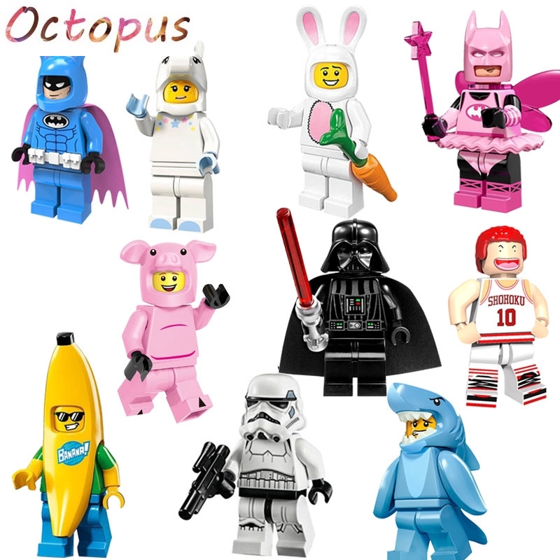Rabbit Batman Fairy Shark Man Unicorn Assembly Minifigures Lego ...