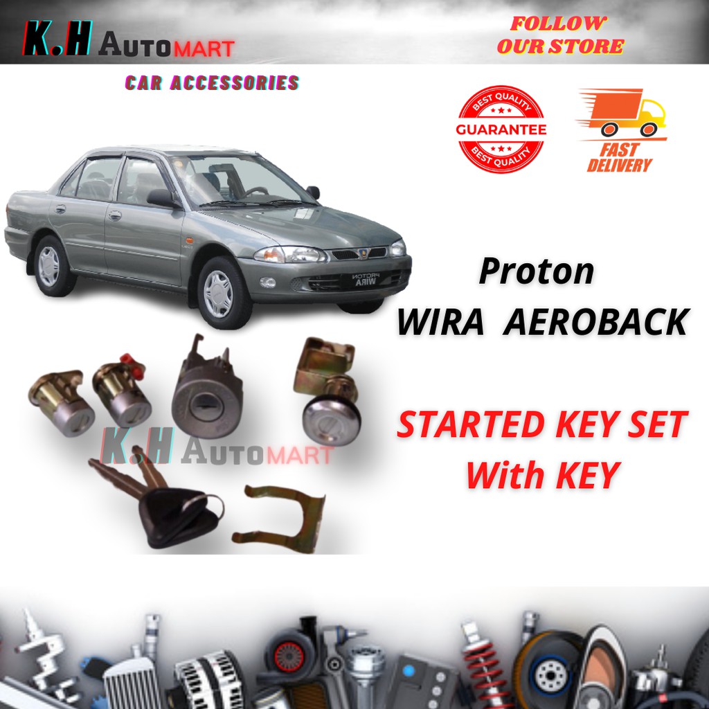 PROTON Wira Aeroback Key Set Full Set With Key (OEM) Kunci Set Wira ...