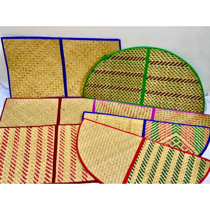 SAPRAH MENGKUANG 4 SEGI / BULAT(ALAS MAKANAN) RANDOM | Shopee Malaysia