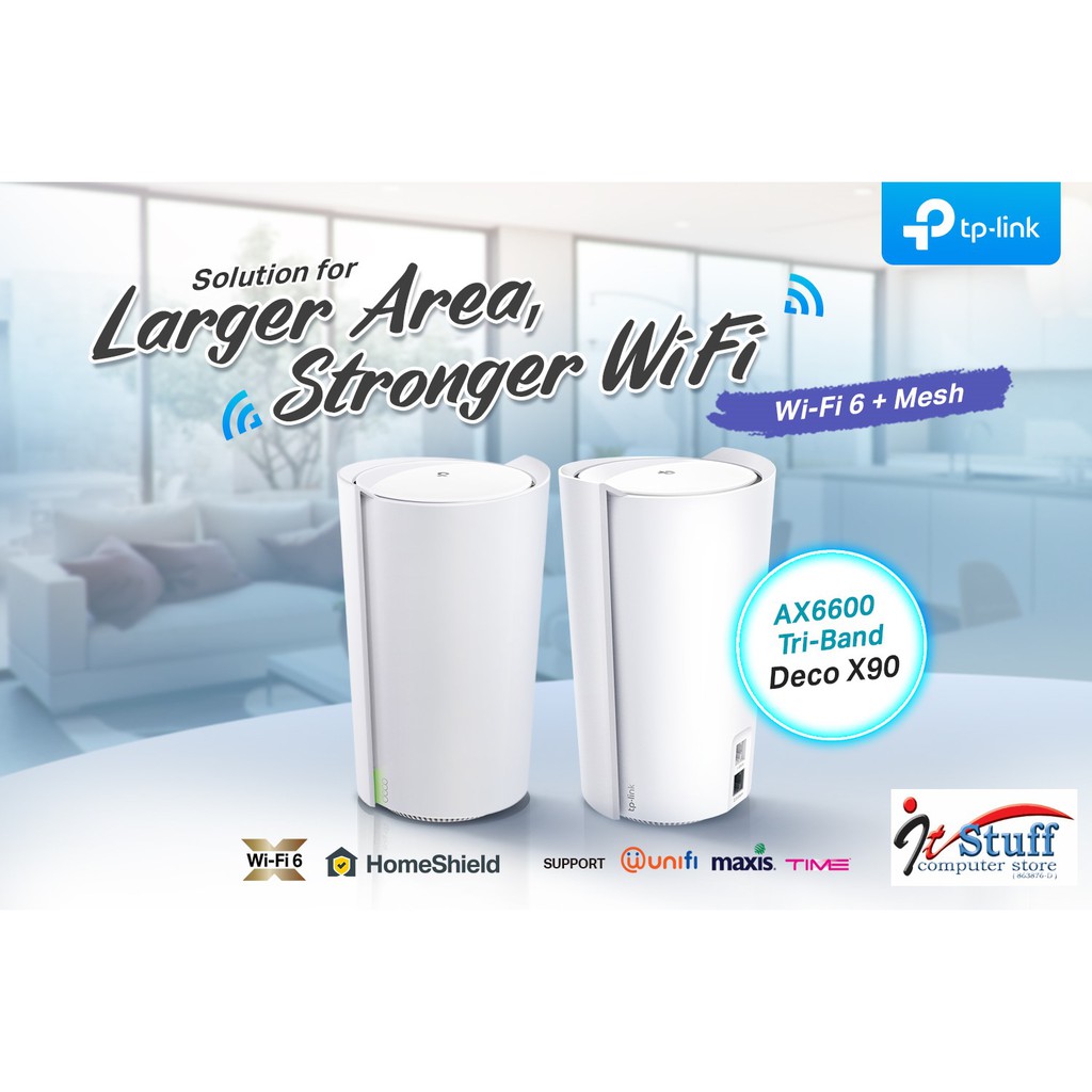TP-Link Deco X90 AX6600 WiFi 6 Tri-Band Ai-Driven Mesh Wi-Fi Wireless ...