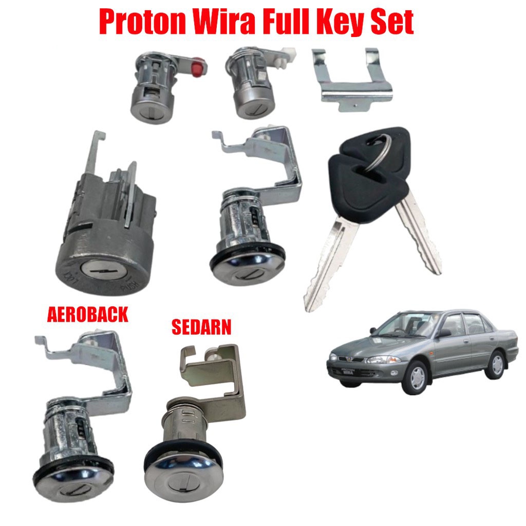 PROTON WIRA SEDAN / AEROBACK KEY LOCK FULL SET | Shopee Malaysia